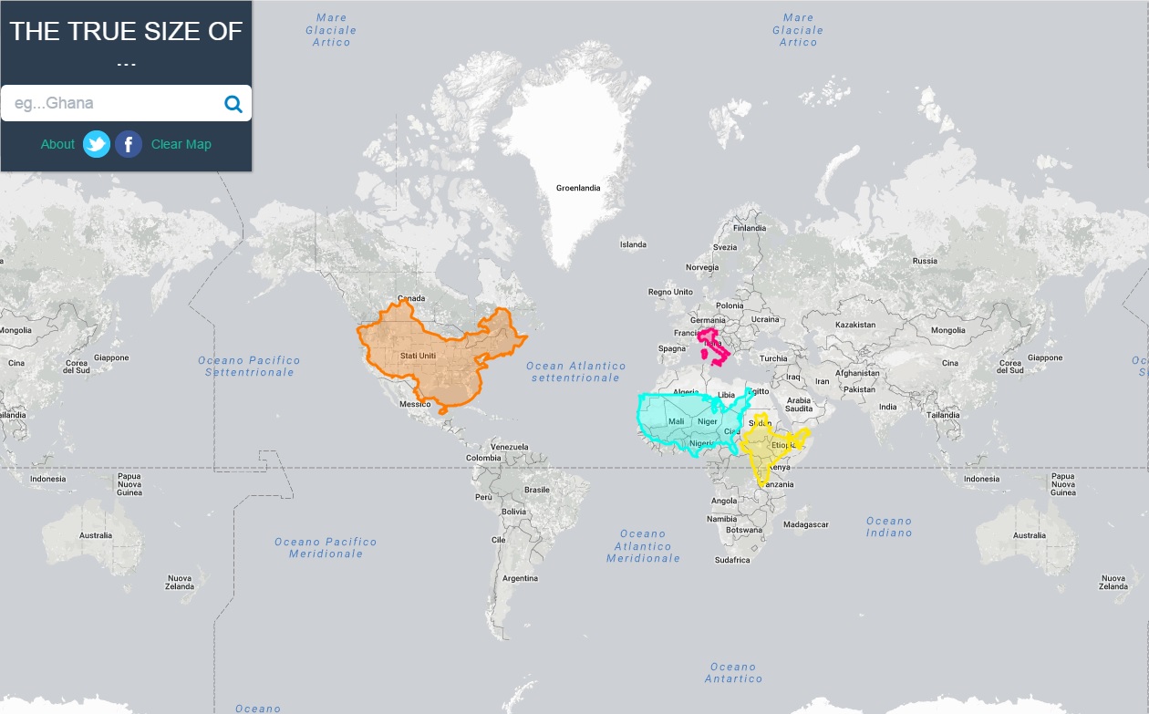THE TRUE SIZE OF… Geografia Gamificata – Alwayswell!